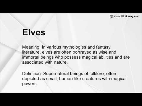 Elves Meaning