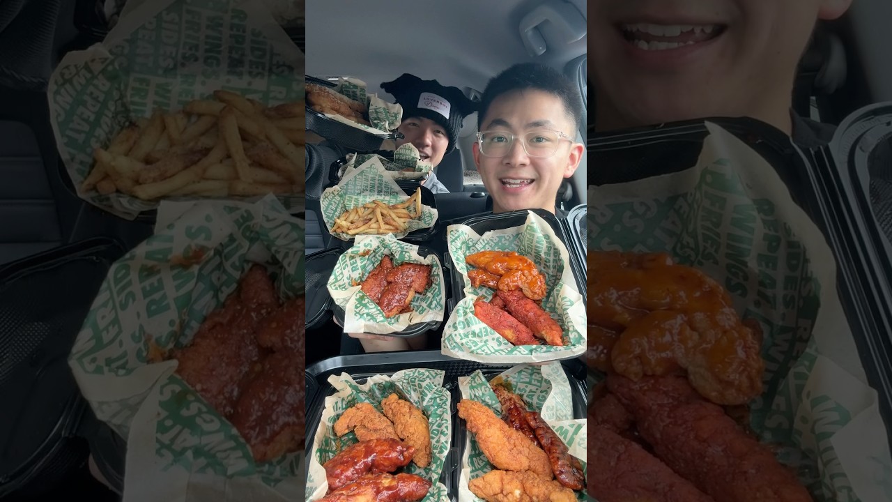TRYING EVERY WINGSTOP FLAVOR 🔥 #shorts