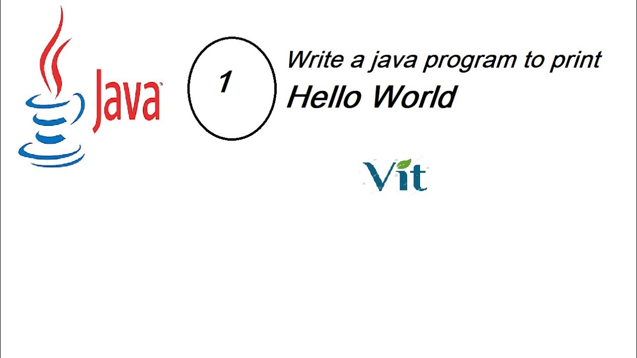 VITechTalks ||CoreJAVA|| How to Write a Java program to print Hello World