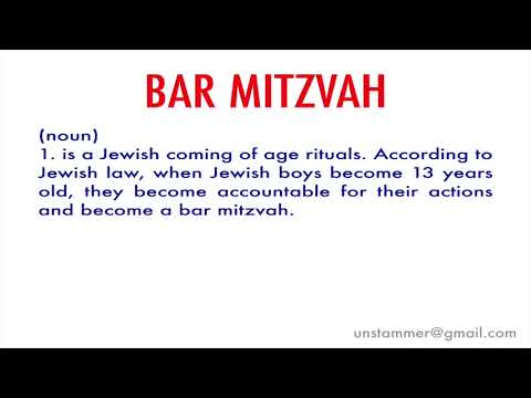 How to Pronounce Bar Mitzvah