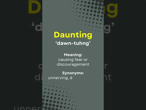 Daunting Word | Learn English word Pronunciation & meaning