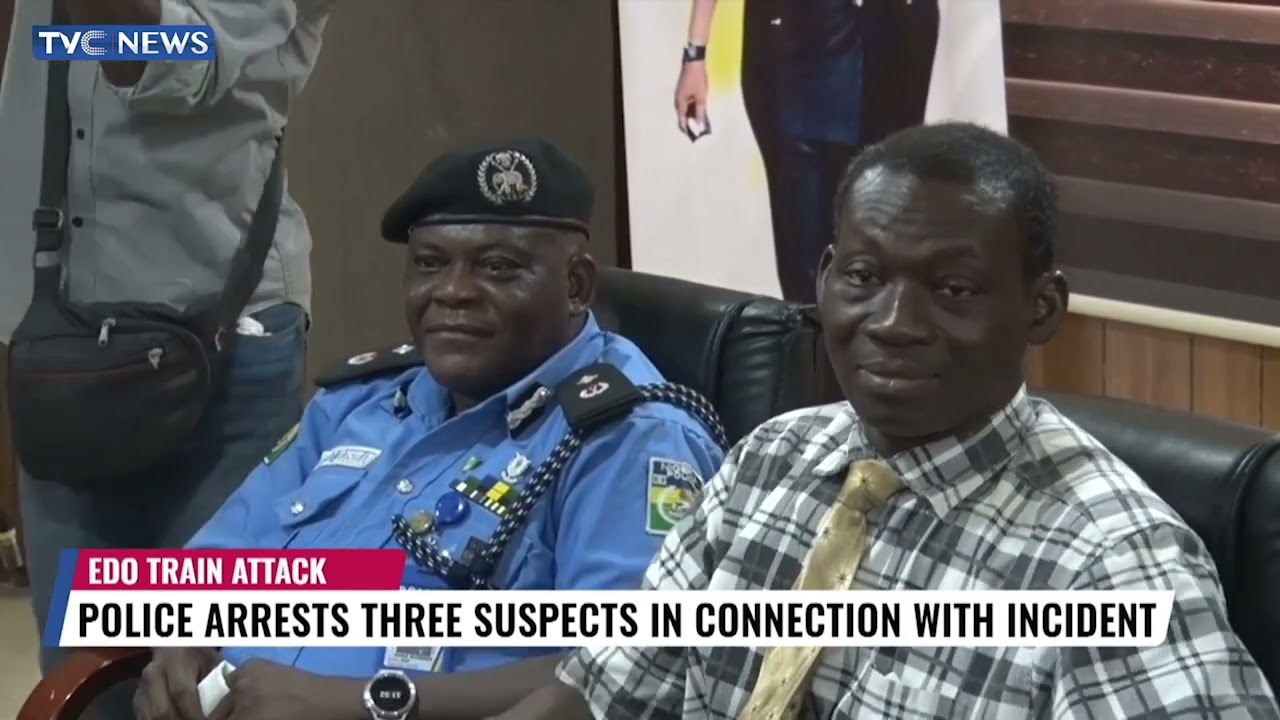 (WATCH) Police Arrest Suspects In Connection With Attack On Edo Train Station