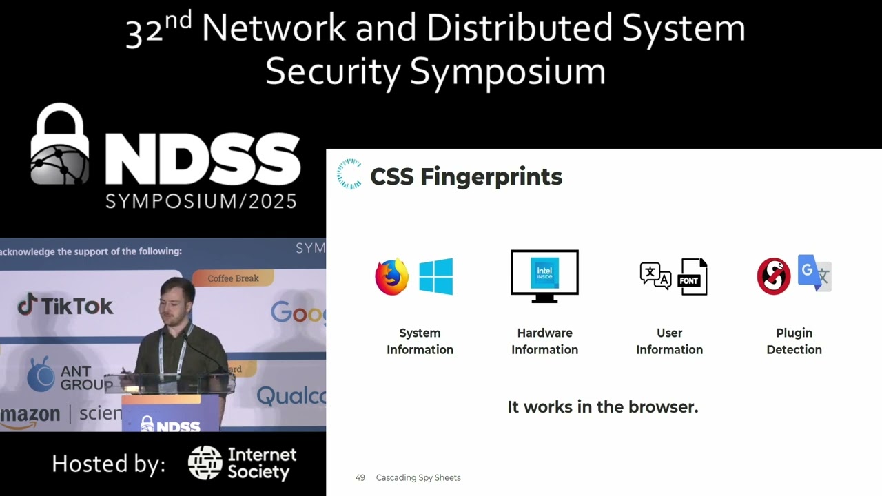 NDSS 2025 - Exploiting the Complexity of Modern CSS for Email and Browser Fingerprinting