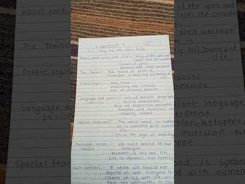 class 12th maharashtra board English appreciation of the poem ???? 2.1 Song of the open road . ( #short