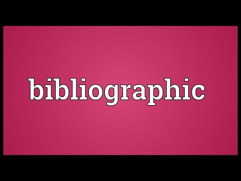 Bibliographic Meaning