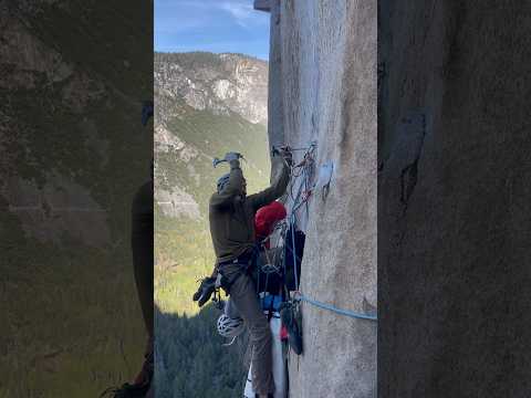 Teaching Gravity labs how to hand drill a bolt! 💥🔨 #climbing #yosemitenationalpark #rockclimbing