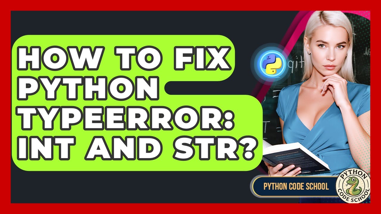 How To Fix Python TypeError: Int And Str? - Python Code School