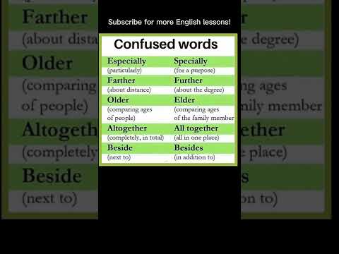⚡🤔5 pairs of Confused Words|| LEARN ENGLISH FAST⚡