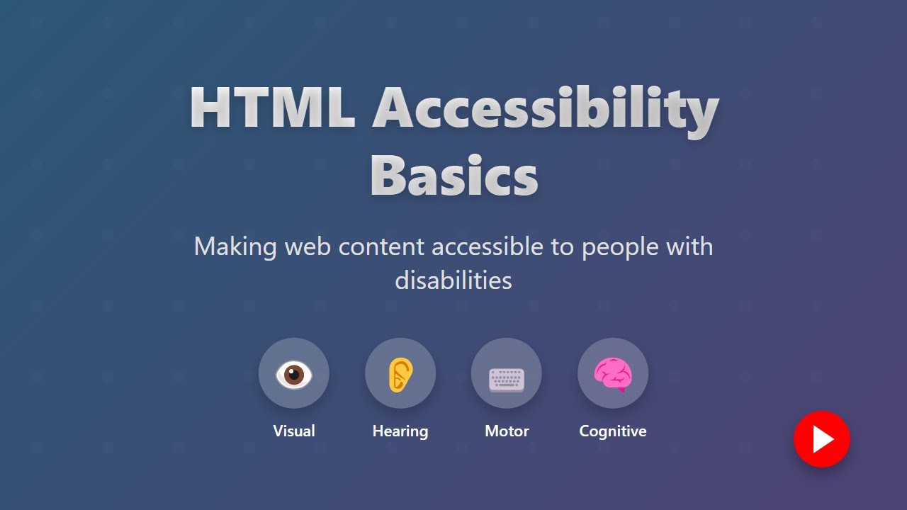 HTML Accessibility: A Beginner's Guide to Building Inclusive Websites