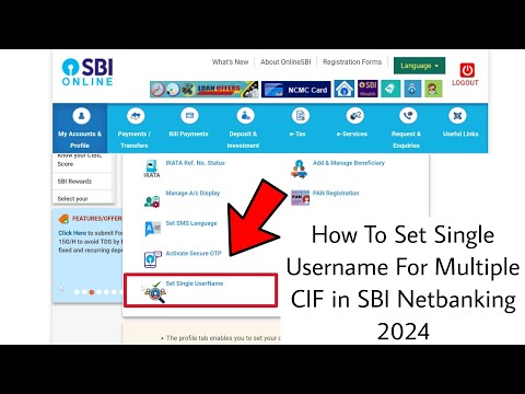How To Set Single Username For Multiple CIF in SBI Netbanking 2024 | SBI Multiple Account Banking