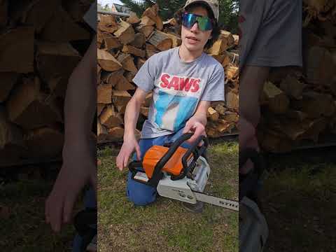 Unflood a chainsaw #stihl #flood #chainsawrepair #chainsawman #stihl #viral #shorts #roadto2k