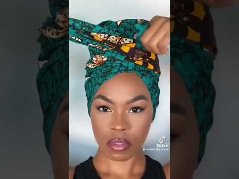Simple Head wrap tutorial from modern day classic #headwrap #headwraptutorial
