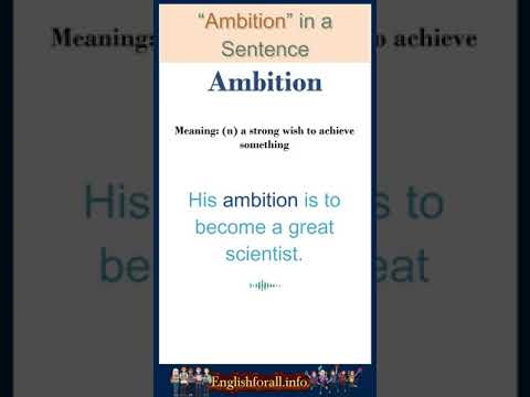 Ambition meaning | ambition in a Sentence | Most common words in English #shorts
