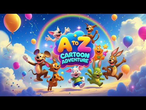 🥳🎉A to Z Cartoon Adventure | Fun Learning with Famous Cartoon Characters for Kids🎉🥳