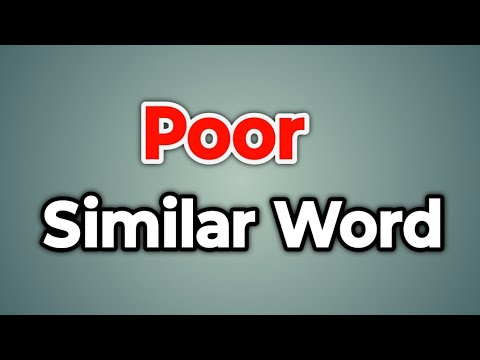 Poor Similar Word || Synonyms of Poor | Words Tube