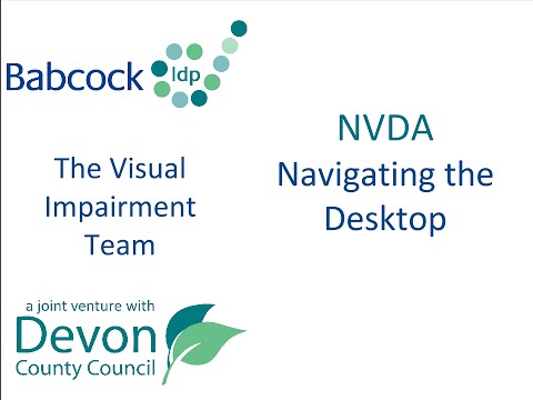 NVDA: How to Navigate the Desktop