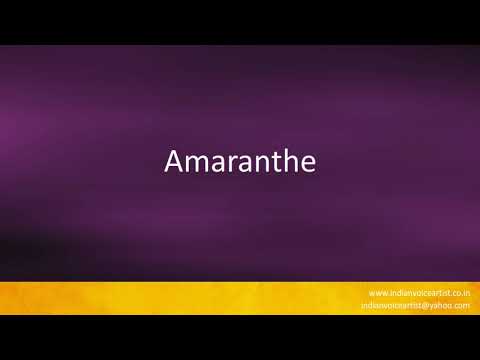 Pronunciation of the word(s) "Amaranthe".