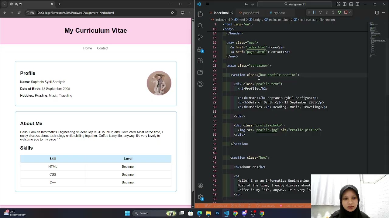 Website Programming Assignment 1 - HTML and CSS Implementation