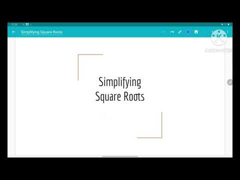 Simplifying Square Roots - Simplifying the square root of 72