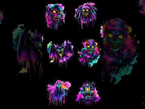 🦇🕷🎃 Nostalgic 90s Halloween Clipart Pack | Retro Halloween Clip Art Collection