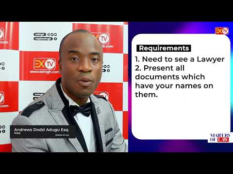 Matters of Law (Episode 8): Change of Name - with Andrews Dodzi Adugu Esq.