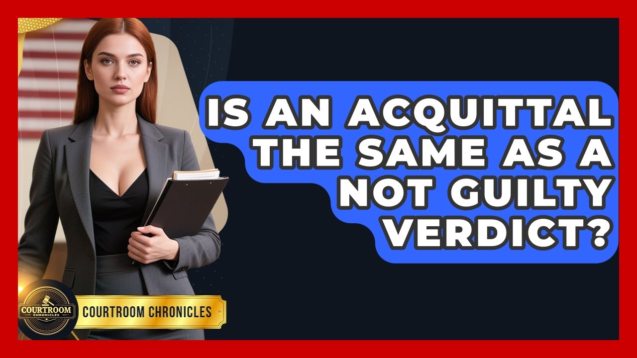 Is An Acquittal The Same As A Not Guilty Verdict? - Courtroom Chronicles