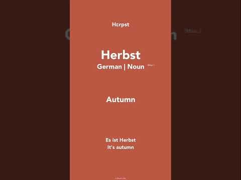 Herbst | German