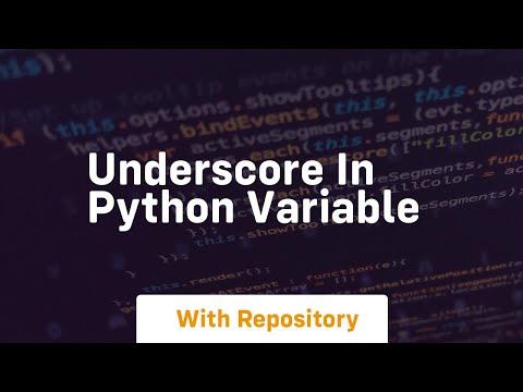 underscore in python variable