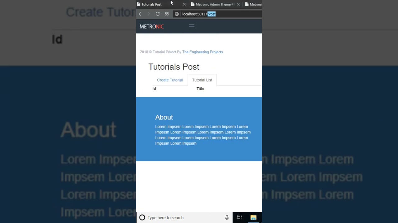 153 - Render the DataTables for Tutorial Post List In Matronics ASP MVC