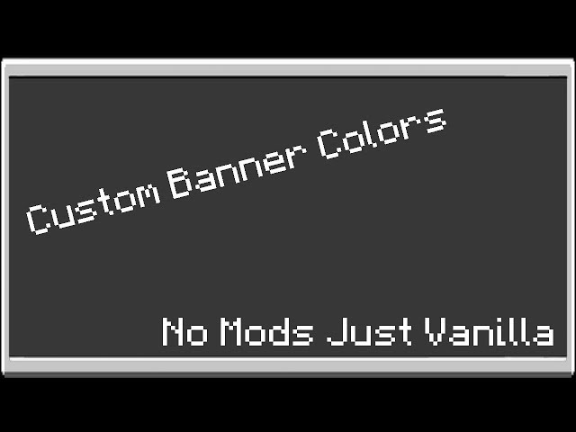 Custom Banner Colors | No Mods Just Vanilla Minecraft Texture Pack
