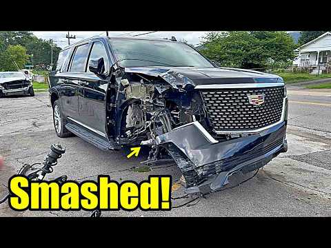 Rebuilding A Wrecked Cadillac Escade From The Salvage Auction!