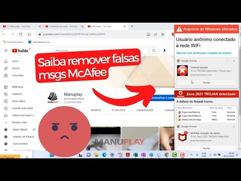 Como remover falsas mensagens de vírus McAfee