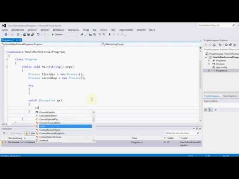C#: How to run external Applications using the Process Class