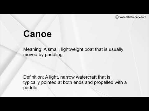 Canoe Meaning