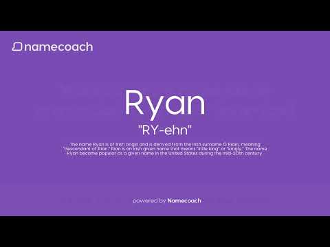 How to Pronounce Ryan