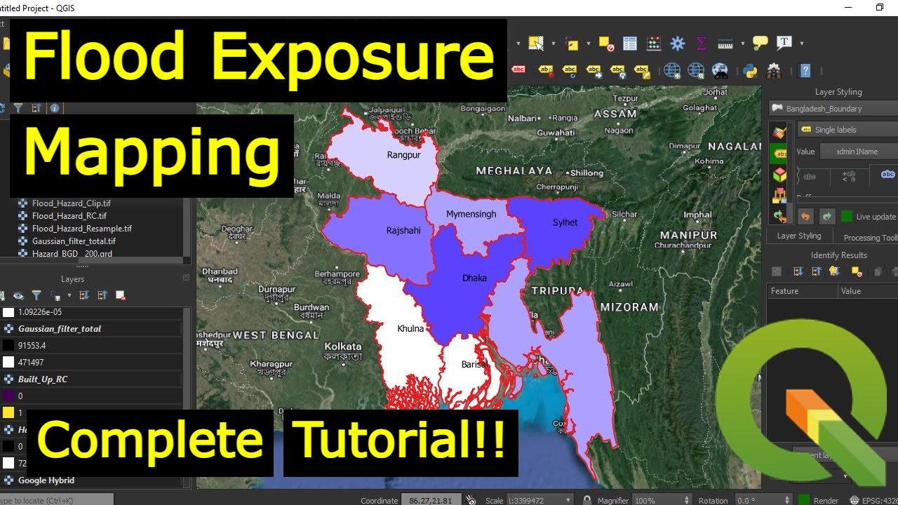 Flood Hazard Exposure Mapping in QGIS Complete Tutorial