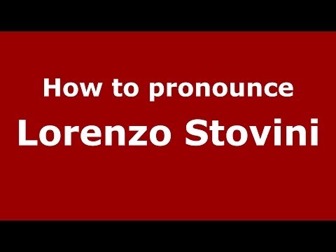 How to pronounce Lorenzo Stovini (Italian/Italy) - PronounceNames.com