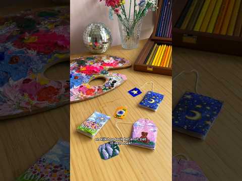 DIY Theezakje boekenlegger 🎨#boeken #bookmark #booktok #diy #cute #fyp #art #creative #maakmetjuli