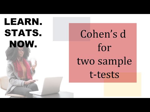 Effect size for two sample t-tests: Cohen's d...(see description for more online stats help)