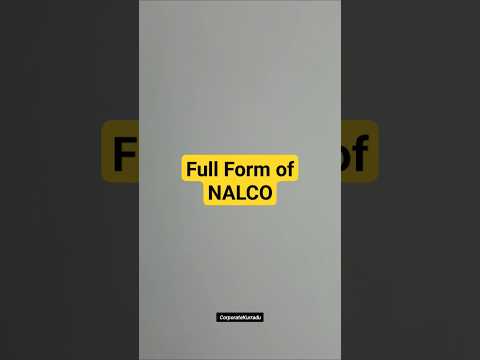 Full Form of NALCO | Corporate Kurradu | #psu #maharatna #public #govt #education #gk #english