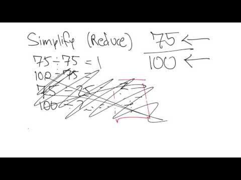 How to simplify 75/100