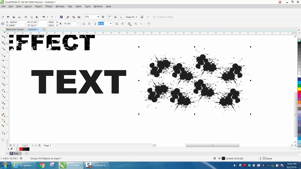Corel Draw Tips & Tricks Ink Splatter Text Effect