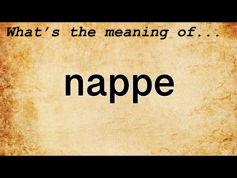 Nappe Meaning : Definition of Nappe