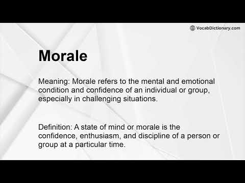Morale Meaning