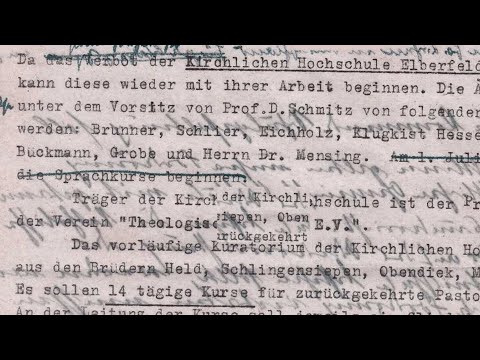 Die Geschichte der Kirchlichen Hochschule in Wuppertal (KiHo)