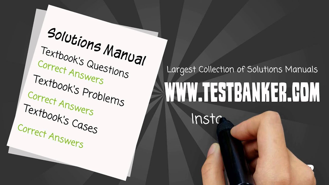 Solutions Manual For Any Textbook