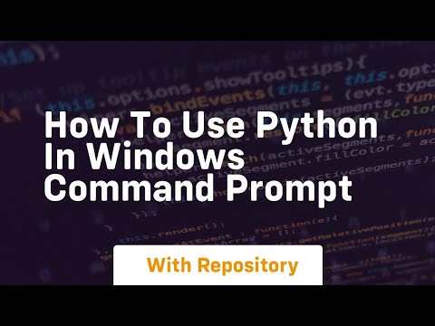 how to use python in windows command prompt