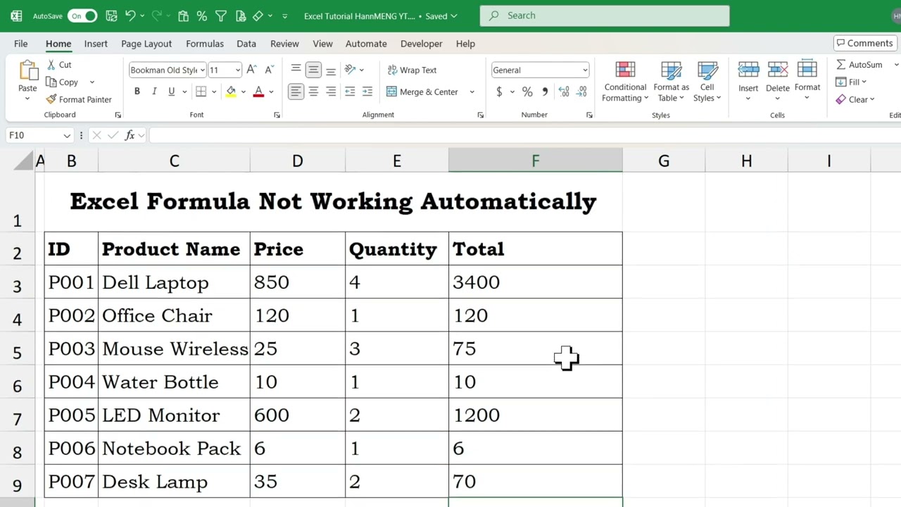 Fix Excel Formula Not Calculating Automatically (Quick Guide)