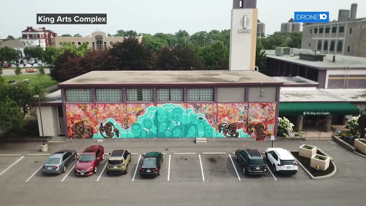 Drone 10: Murals in the King Arts Complex