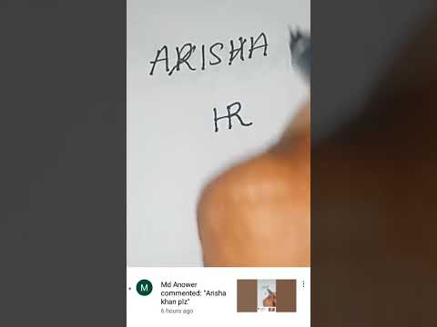 Arisha name logo design #shortsvideo #viralvideo #namelogo #logodesigner #whatsappstatus #arisha